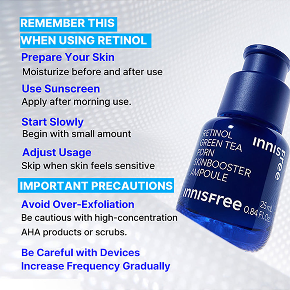 Retinol Green Tea Skin Booster PDRN Face Serum 25ml – INNISFREE India