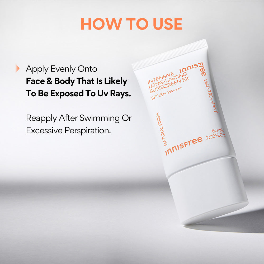 Intensive Long-Lasting Sunscreen EX SPF50+ PA4+ – INNISFREE India
