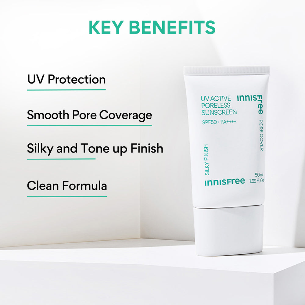 Innisfree UV Active Poreless Sunscreen 50ML – INNISFREE India