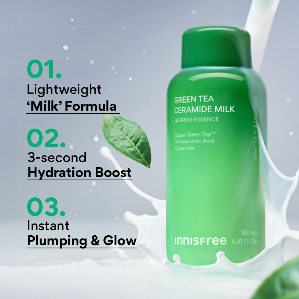Buy Green Tea Ceramide Milk for Glowing Skin – INNISFREE India